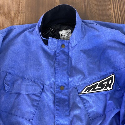 MSR Racing Vintage 90s Mens Large Blue Malcom Smith Nylon Lined Canvas ...