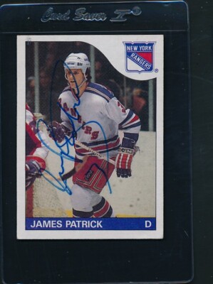 1985/86 Topps #15 James Patrick Rangers Signed Auto *C9132 | eBay