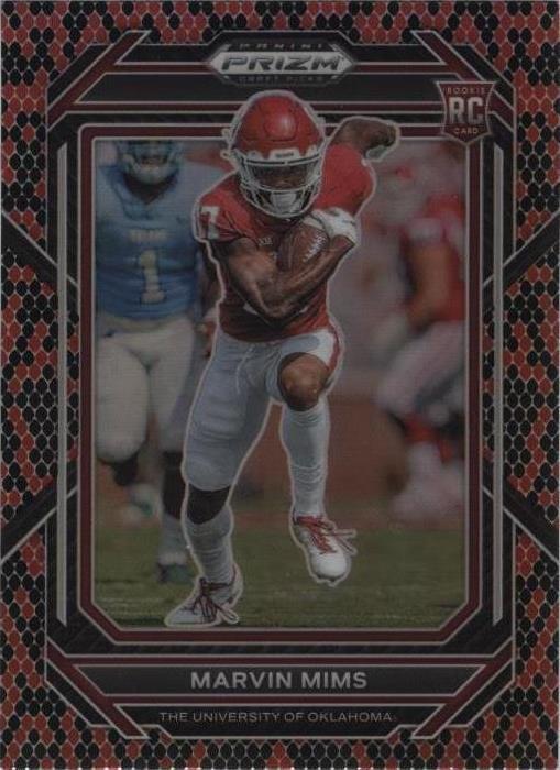 2023 Panini Prizm Draft Picks - Marvin Mims #146 Snake Skin Prizm (RC ...