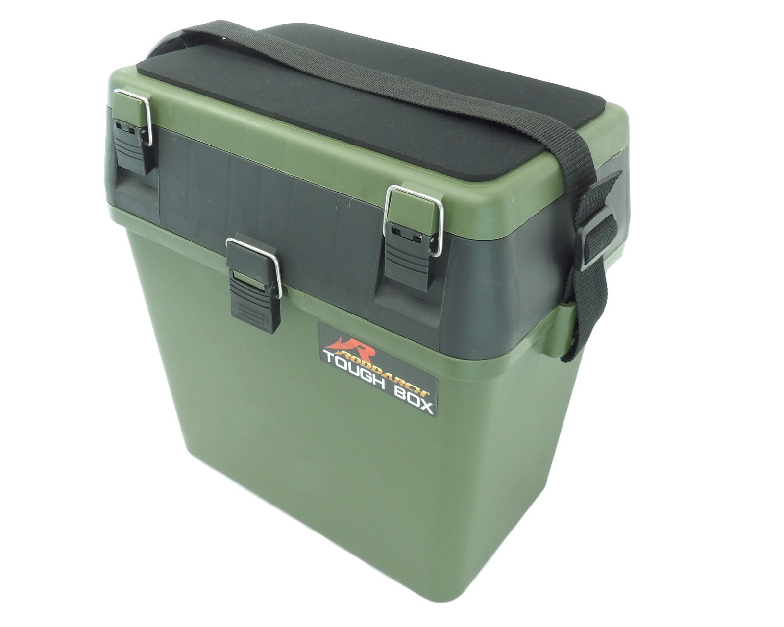 Fishing Seat Box & Tackle Box. Padded Strap & Seat Pad RODDARCH TOUGH ...
