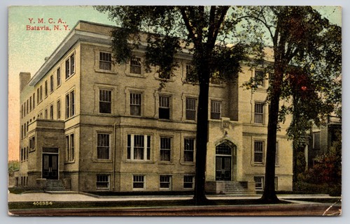 YMCA Building Batavia New York NY c1910 Postcard | eBay
