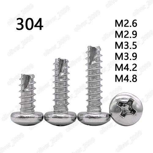 304 Stainless Steel Phillips Pan Head Self Tapping Screws Scrape Point ...