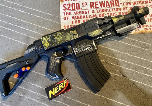 Nice Cyber Punk Prop Sub Machine Gun *NERF STRYFE Blaster tested Works ...