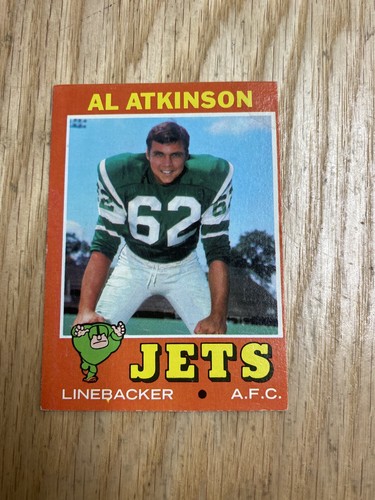 1971 Topps Football Al Atkinson New York Jets Card #48 | eBay