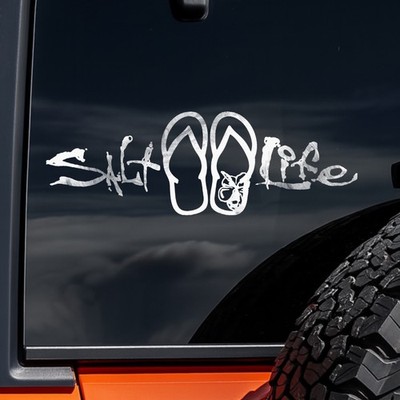 Salt Life Flip Flops Waterproof Vinyl Decal Ocean Beach Sandals Truck ...