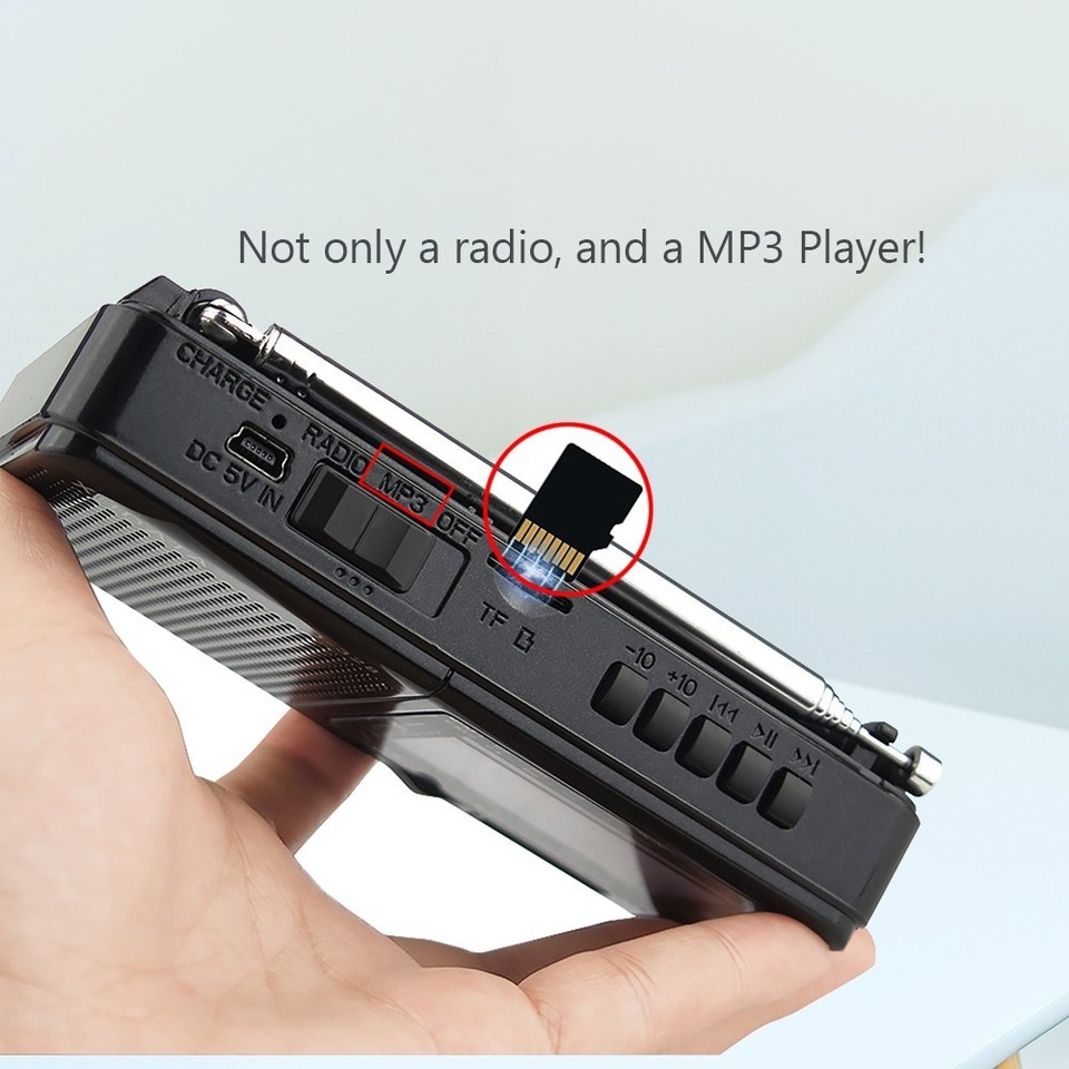 D-328 Portable Radio AM FM DSP Small Multi Band Stereo Home Radio +free ...