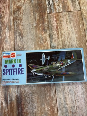 VINTAGE MONOGRAM/MATTEL MODEL KIT #6801 " MARK IX SPITFIRE " 1:48 NIOB ...