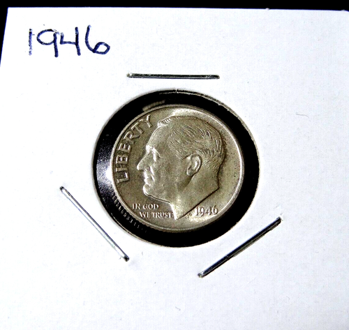 1946 Roosevelt Dime 90% Silver 10 Cent US Coin | eBay