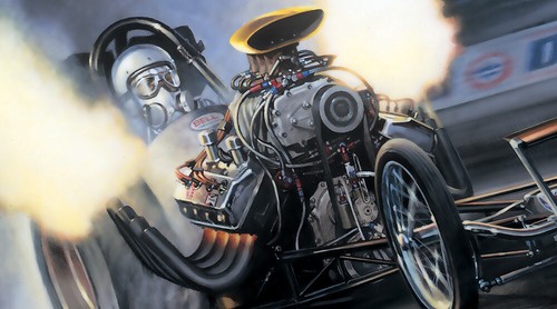 THE SURFERS 20x36 Vinyl Banner Poster, dragster, nhra, hot rod, drag ...