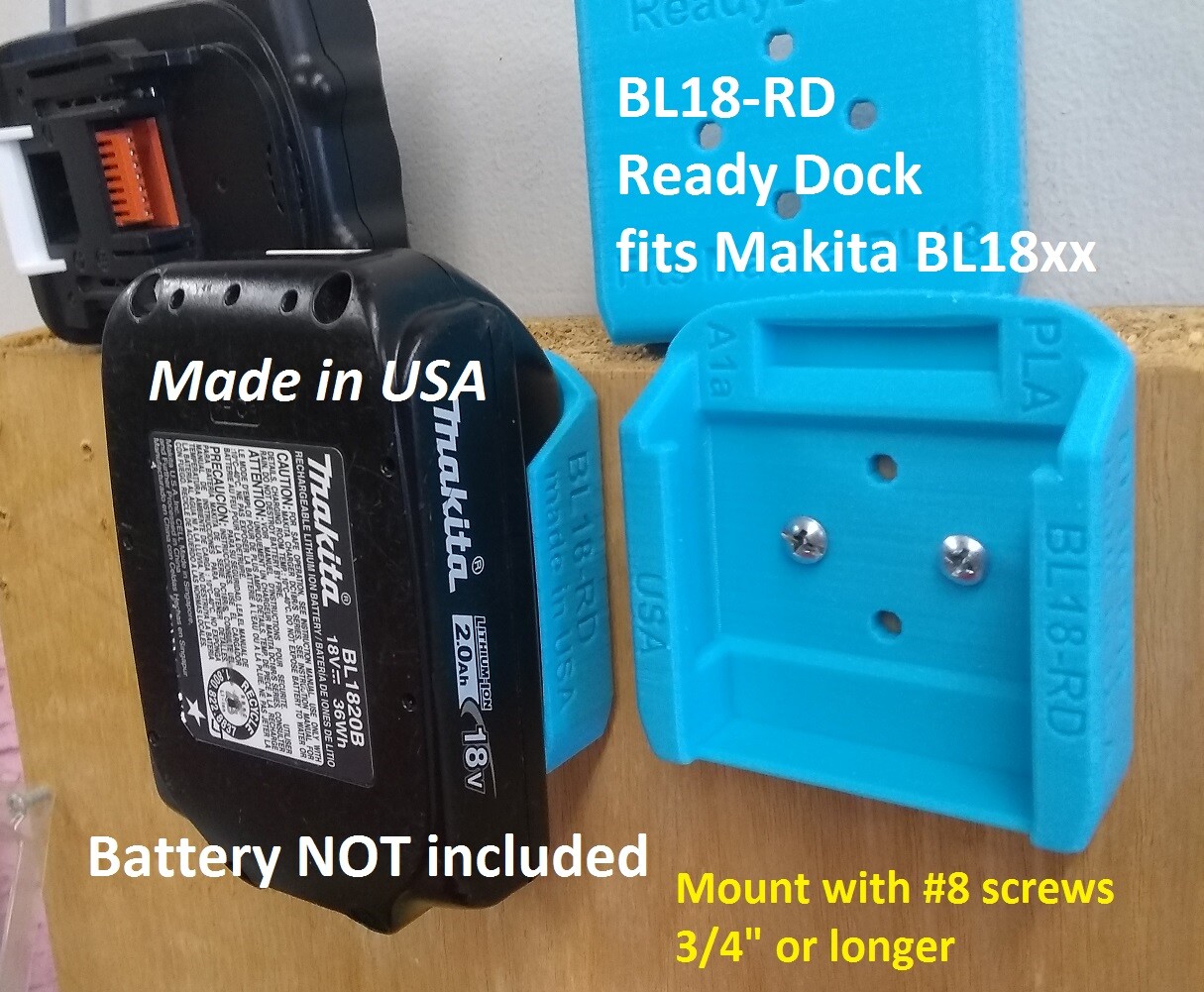 BL18 Ready Dock for MAKITA 18V Batteries Store - Organize USA Made PN ...