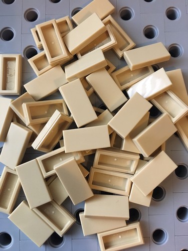 Lego 1x2 Tan Flat Tiles Smooth Finishing Tile Buildings Roof Floor Sand ...
