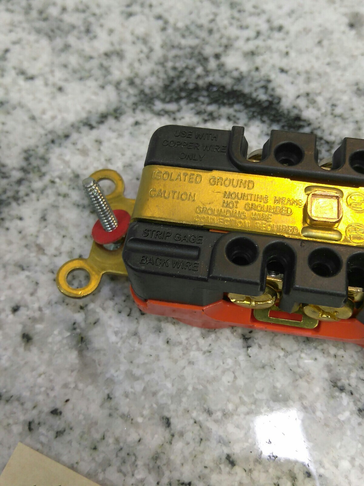 HUBBELL IG5362 DUPLEX RECEPTACLE ISOLATED GROUND 125V 20A 2P 3W NEMA 5 ...
