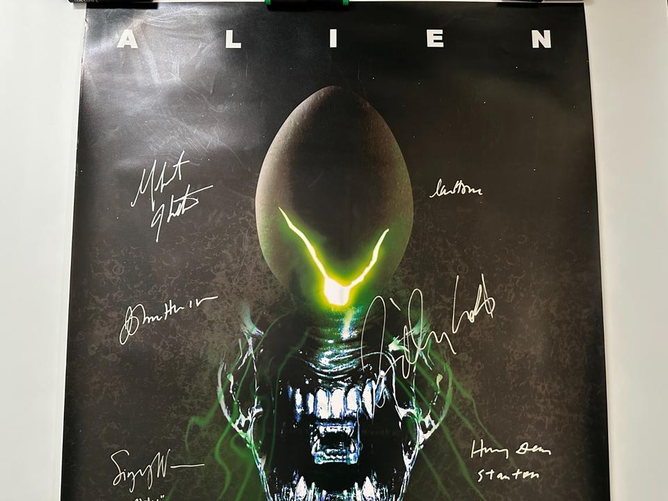 Alien Signed Movie Poster with COA / 8 Signatures - Ridley Scott ...