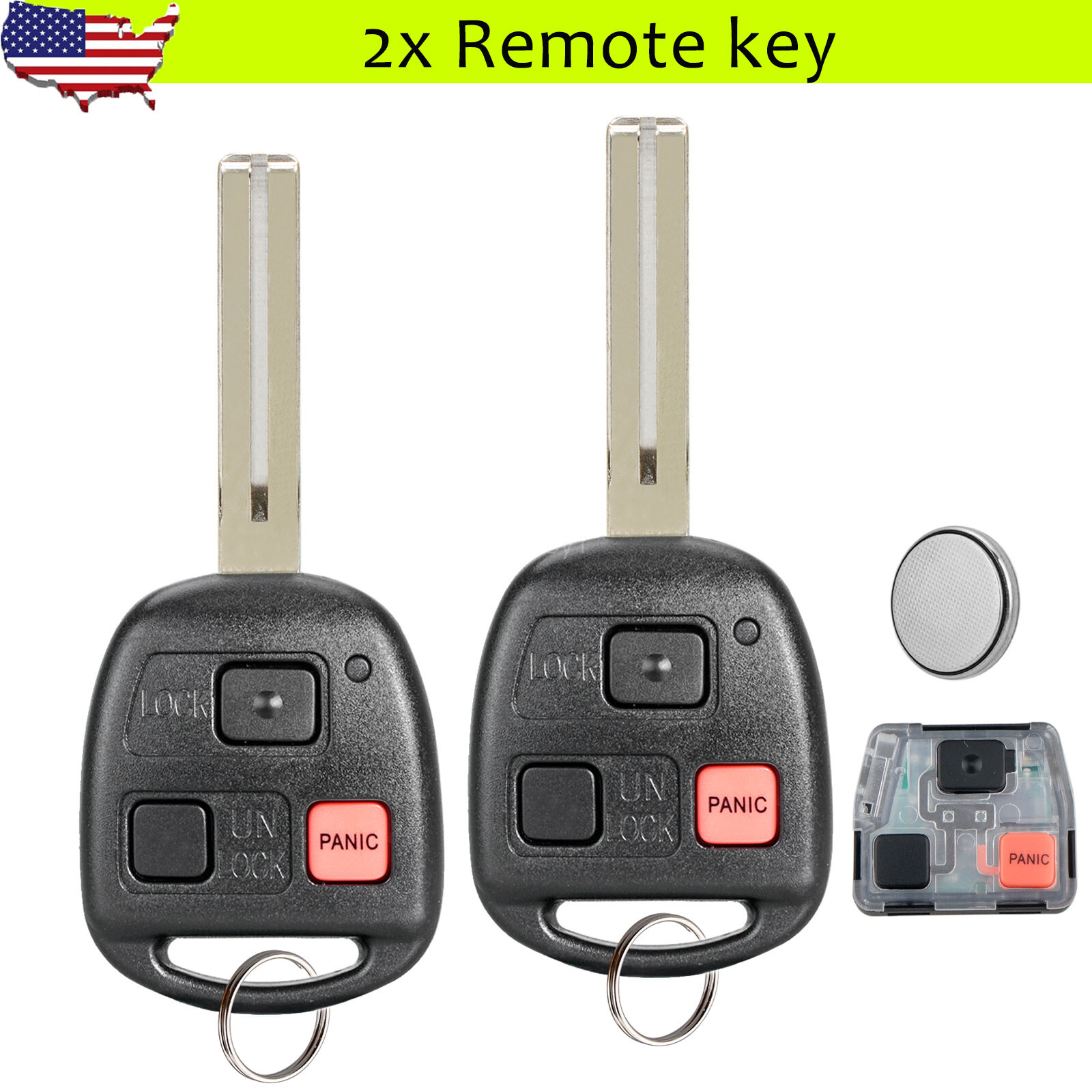 2 For 1999 2000 2001 2002 2003 Lexus RX300 Remote Key Fob N14TMTX-1 ...