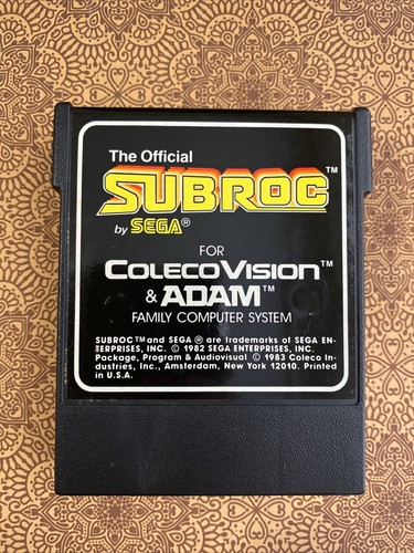 Subroc Sega Coleco Vision 1983 Cartride Only Very Good Condition | eBay