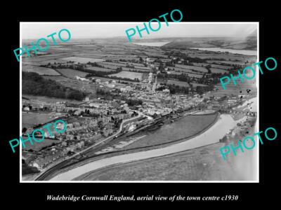 OLD 6 X 4 HISTORIC PHOTO OF WADEBRIDGE CORNWALL ENGLAND THE TOWN CENTRE ...