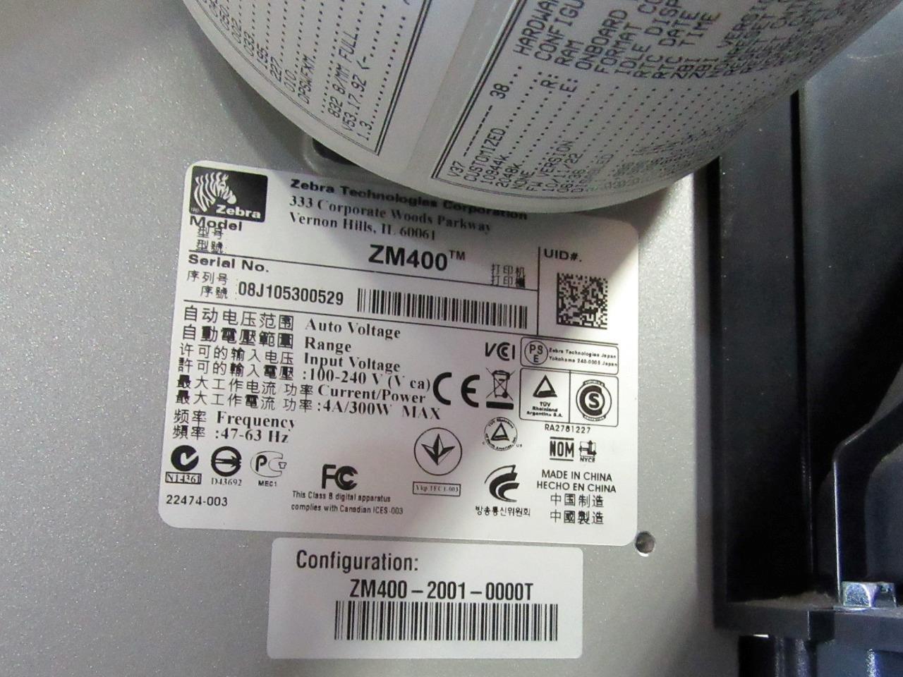 Zebra ZM400 Barcode Label Printer for sale online | eBay