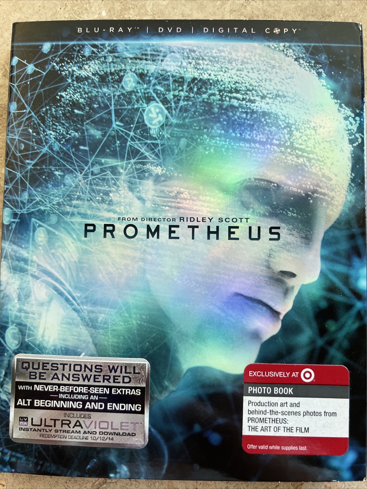 Prometheus (Blu-ray/DVD, 2012, 2-Disc Set, UltraViolet Includes Digital ...