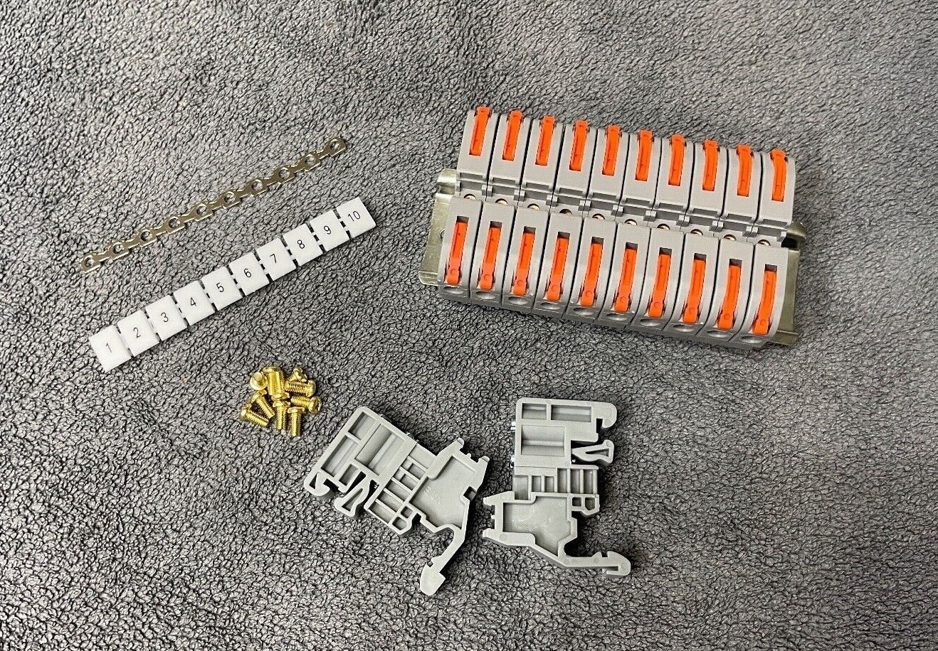 Spring Lever Terminal Block Kit Din Rail Mount | eBay