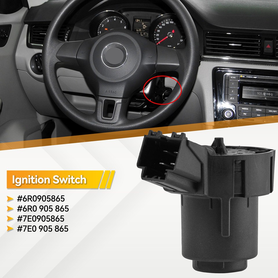 For VW Polo UP Transporter T6 T5 Seat Ibiza Ignition Lock Barrel ...