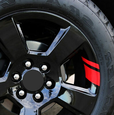 4PC Racing Slash Hash Mark Stripe Rim Vinyl Decal Sticker For 18-20 ...