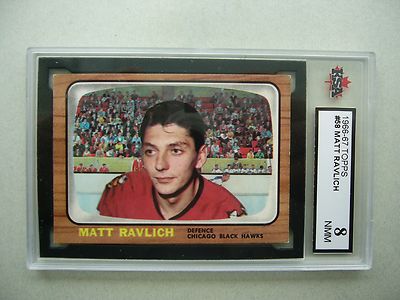 1966/67 TOPPS NHL HOCKEY CARD #58 MATT RAVLICH KSA 8 NM/MINT SHARP!! 66 ...