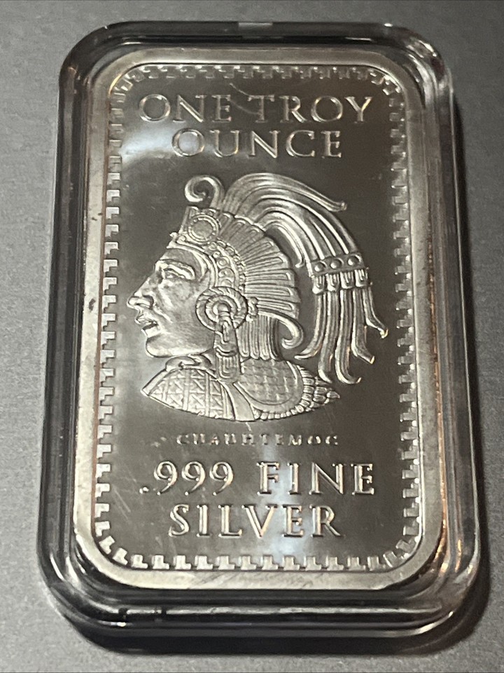 1 Troy oz .999 Fine Silver Aztec Calendar Silver Bar IN A CAPSULE🔥🔥🔥 | eBay