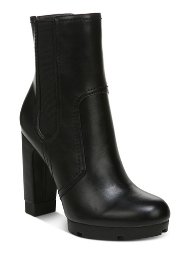 BAR III Womens Black Goring Padded Graciie Round Toe Block Heel Booties ...