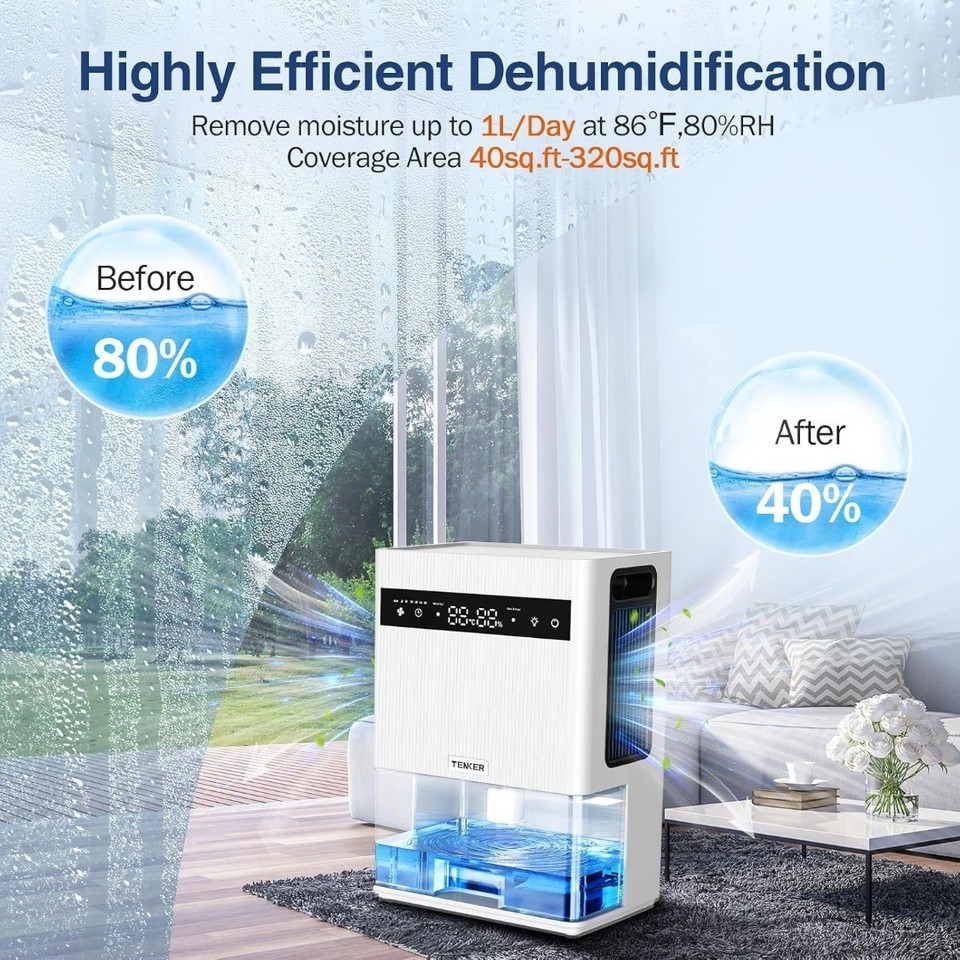TENKER CS3 Dehumidifer Portable Quiet In White NEW & BOXED - W39 | eBay UK