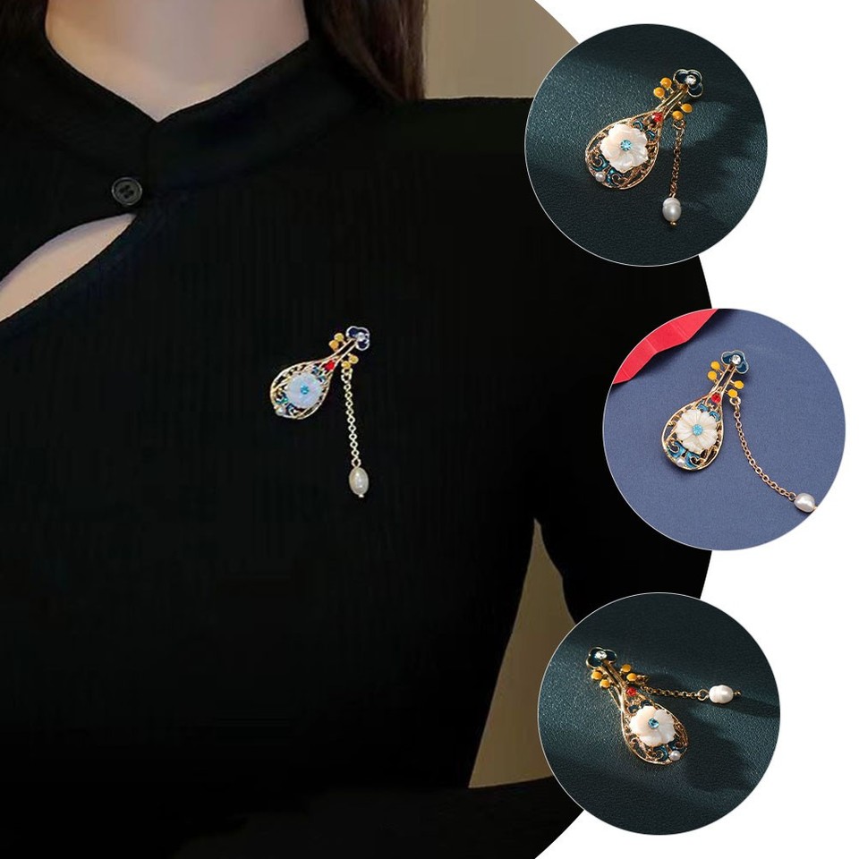 Exquisite Lute Pin Music Brooch Pin Fabulous Brooch Pin Ethnic Style ...