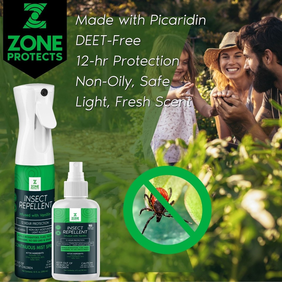 Zone Protects Picaridin Insect Repellent Spray; Continuous Spray and ...