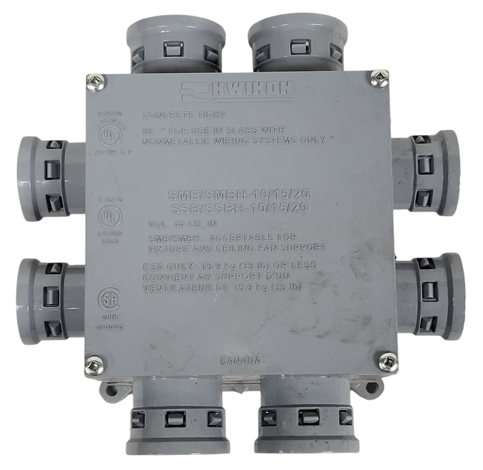 Scepter 089469 SSBH-10/15 Kwikon Square Slab Box PVC 44 for sale online ...