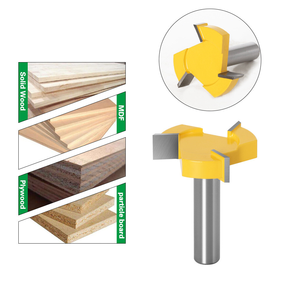 Spoilboard Surfacing Router Bits 1/2 inch Shank 3- Slab Flattening S4B7 ...