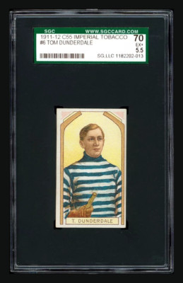 1911-12 C55 Imperial Tobacco #6 Tom Dunderdale 2nd year card - SGC 5.5 ...