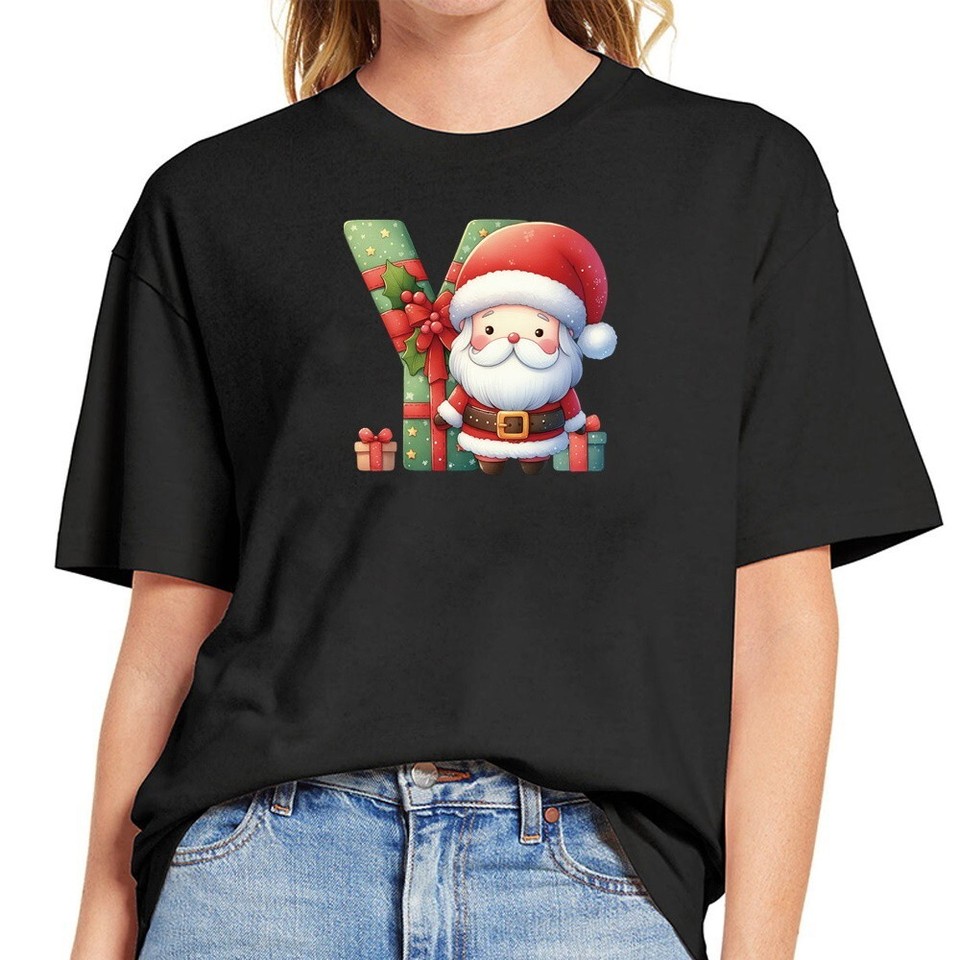 T Shirt Ladies Baggy Fit Short Sleeve Slogan T-shirts Tee Tops ...