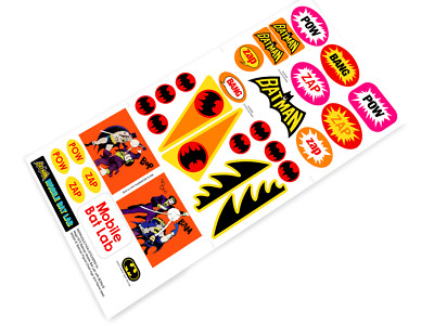 CUSTOM STICKERS for 1975 MEGO Batman Mobile Bat Lab Batlab with name ...
