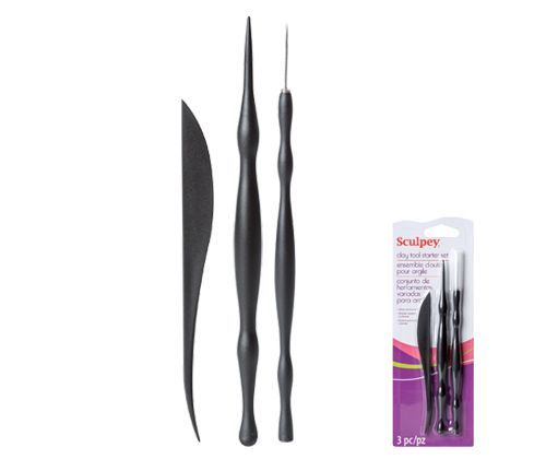 Sculpey Polymer Clay Tool Starter Set - Contains 3 Double Ended Tools ...