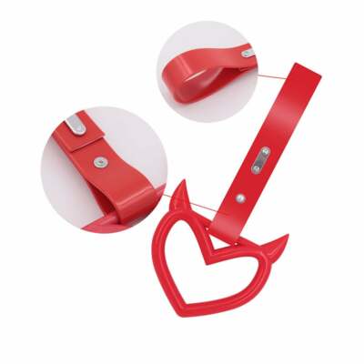 Devil Demon Heart Red TSURIKAWA Ring Subway Train Bus Handle Strap ...