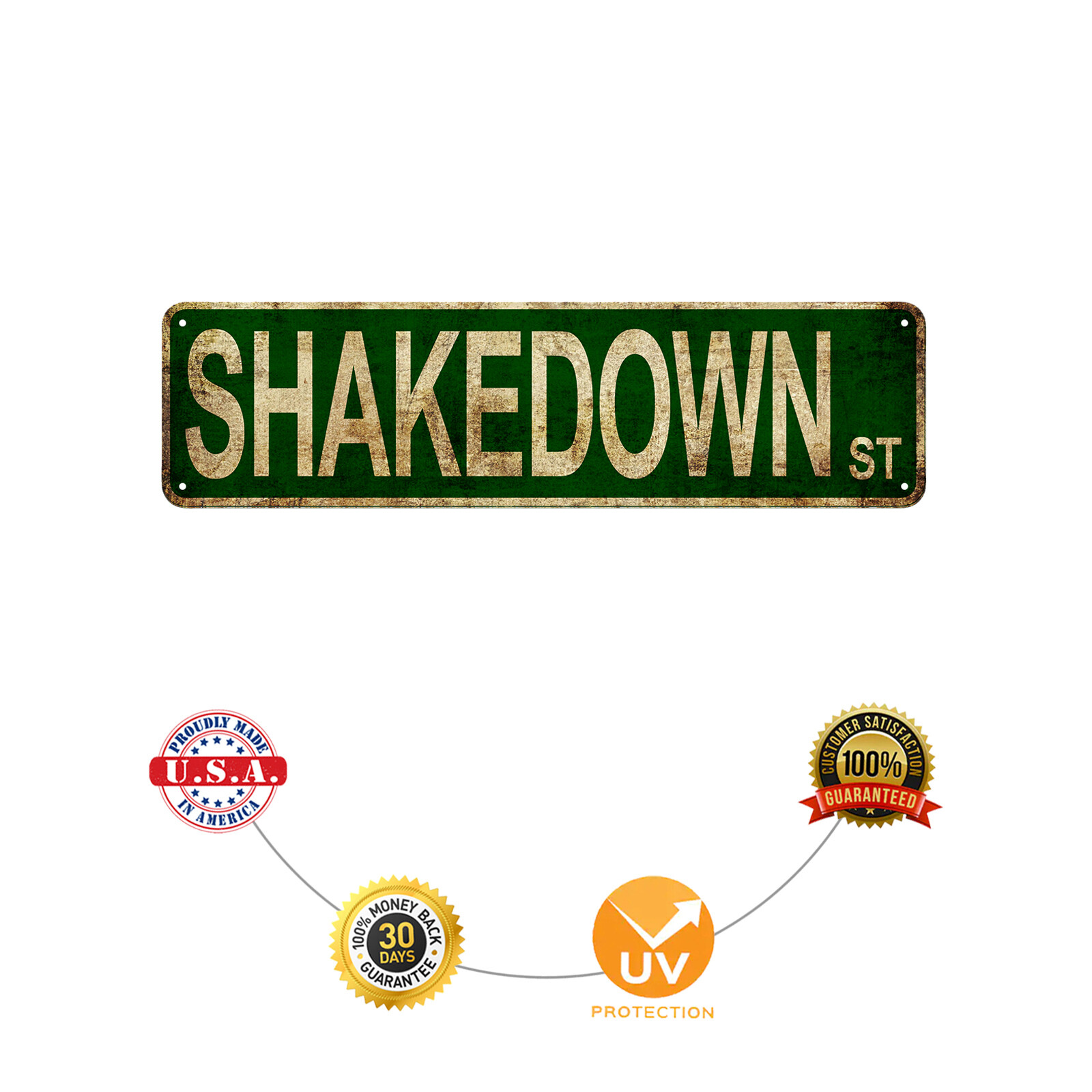 Shakedown Street Sign| Man Cave Bar Vintage Wall Décor Retro Aluminum ...
