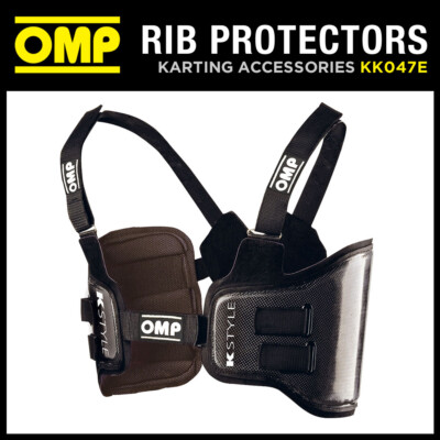 OMP K-Style Karting Carbon Fibre Rib Protection Vest in 4 Sizes Go-Kart ...