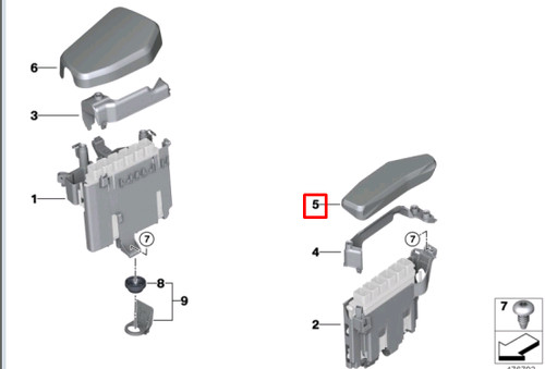 NEW BMW 5 G30 ENGINE CONTROL MODULE COVER 12908611740 ORIGINAL | eBay
