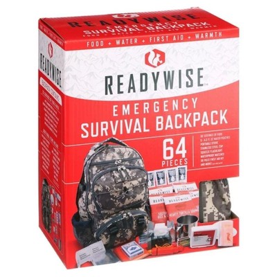 ReadyWise 64 Piece Survival Backpack - Camo Bag- Survival Kit | eBay