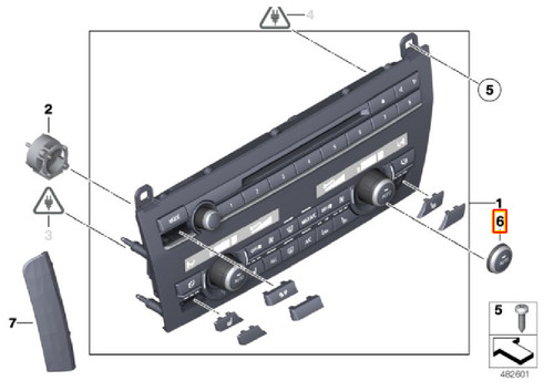 NEW BMW 5 F07 F10 F06 F13 CLIMATE CONTROL KNOB REPAIR KIT 61319393931 ...