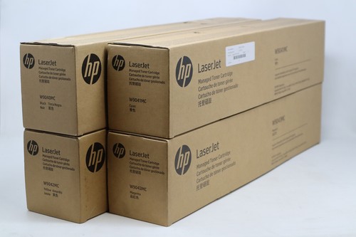 New HP LaserJet Managed Toner Cartridge CYMK W9040MC W9041MC W9042MC ...
