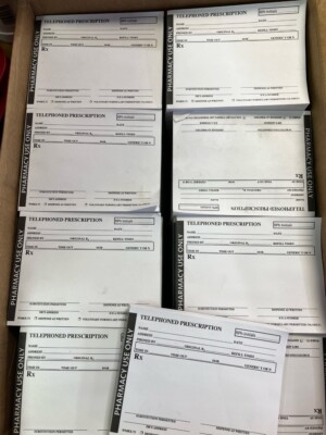 Wholesale lot Standard RX Telephone Prescription Pads 100 Per pad ...