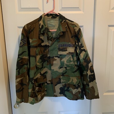 Vtg US Air Force Combat Woodland Camo Field Medium Short C05 | eBay
