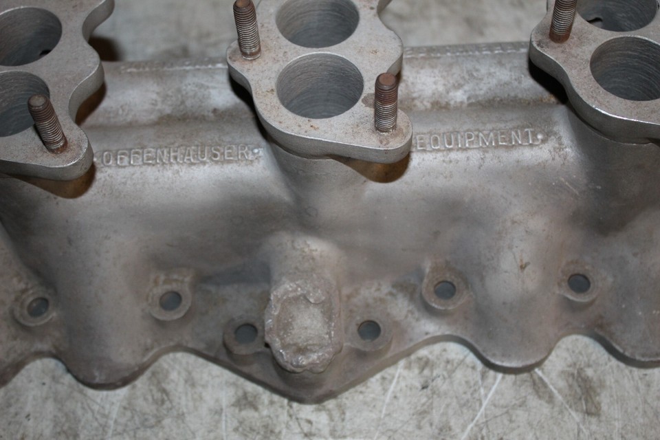 Offenhauser Ford flat head tri power intake manifold vintage hot rod ...