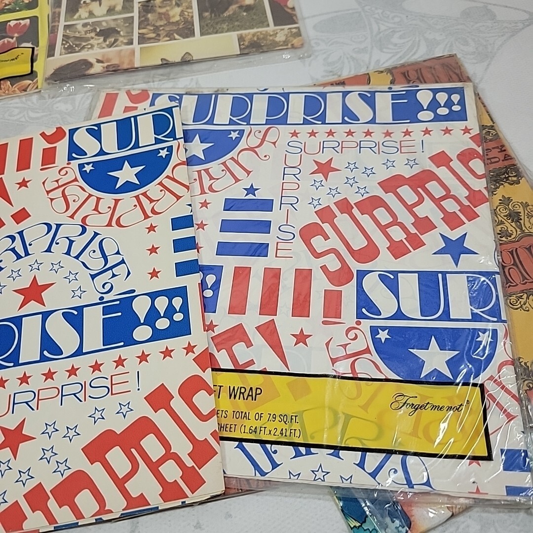 VTG Wrapping Paper Mixed Lot Gift Wrap Gordon Fraser American Greetings ...