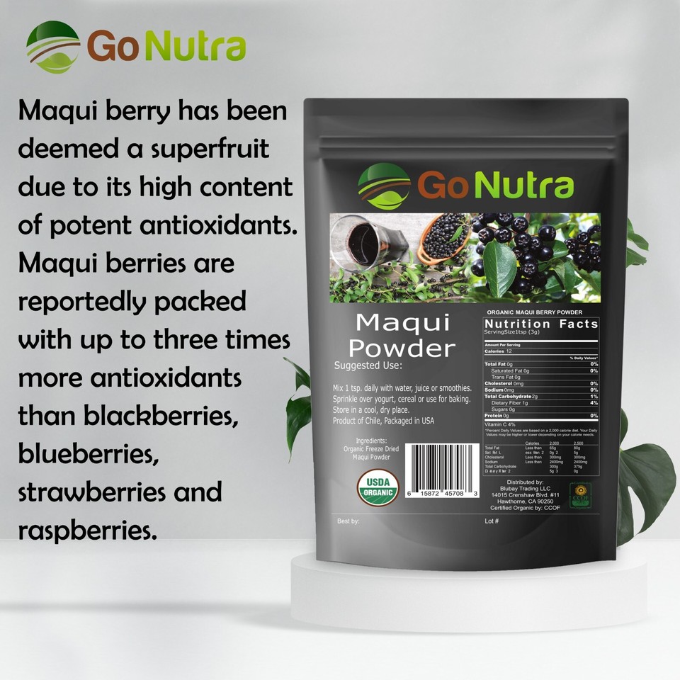 Maqui Berry Powder Organic Freeze-Dried 1 kg. Superfood from Chile ...