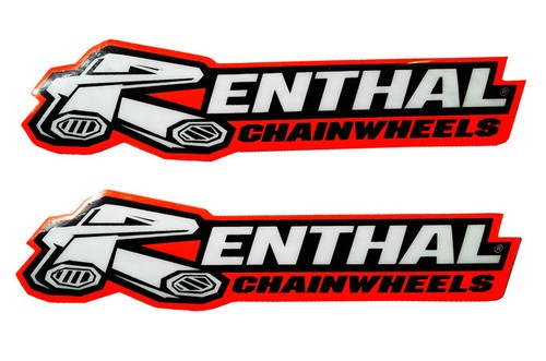 RENTHAL CHAINWHEELS SWINGARM DECALS STICKERS RED/BLACK/WHITE for MX ...